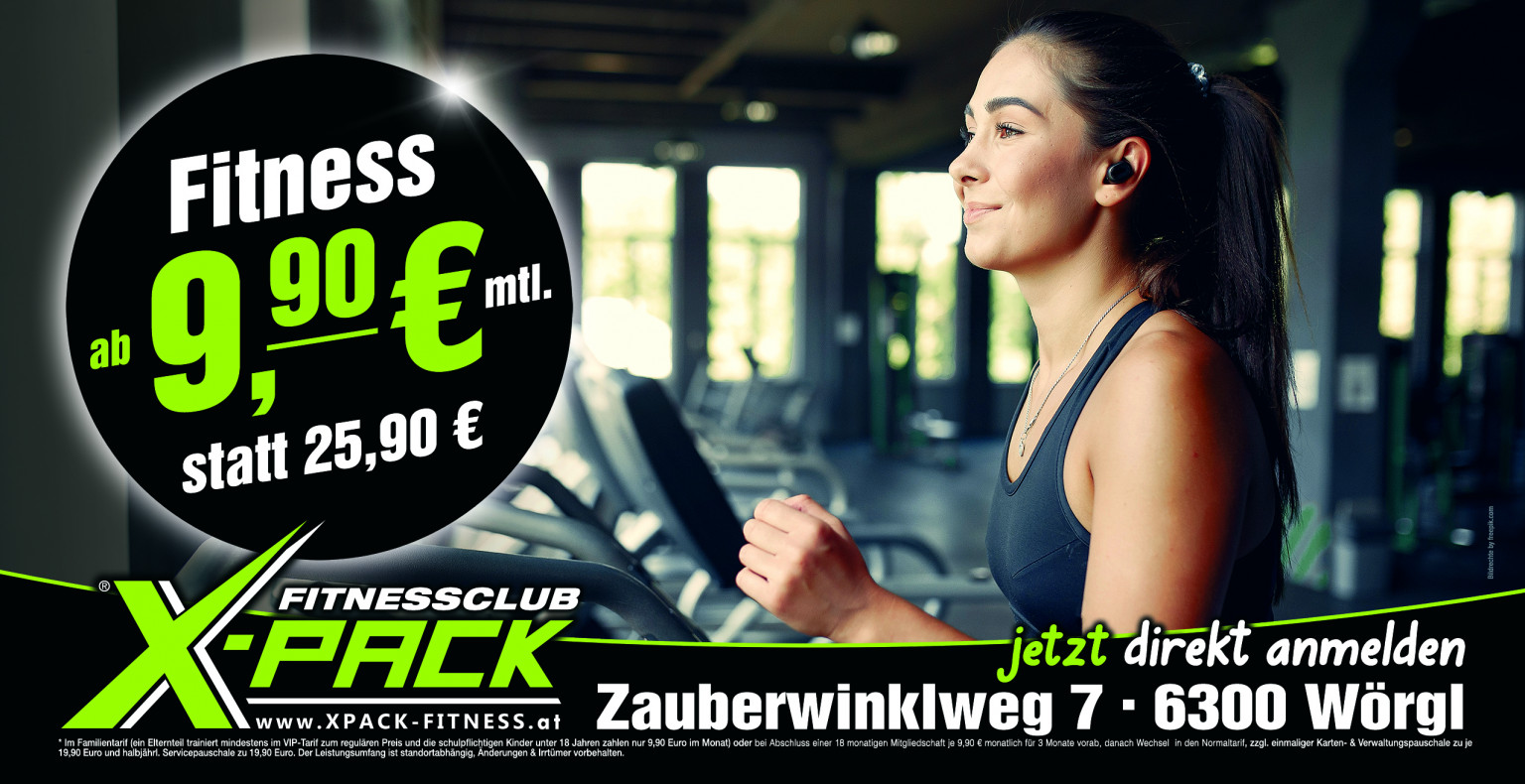 X-Pack Fitnessstudio | Fitness für Wörgl ab 25,90 EUR